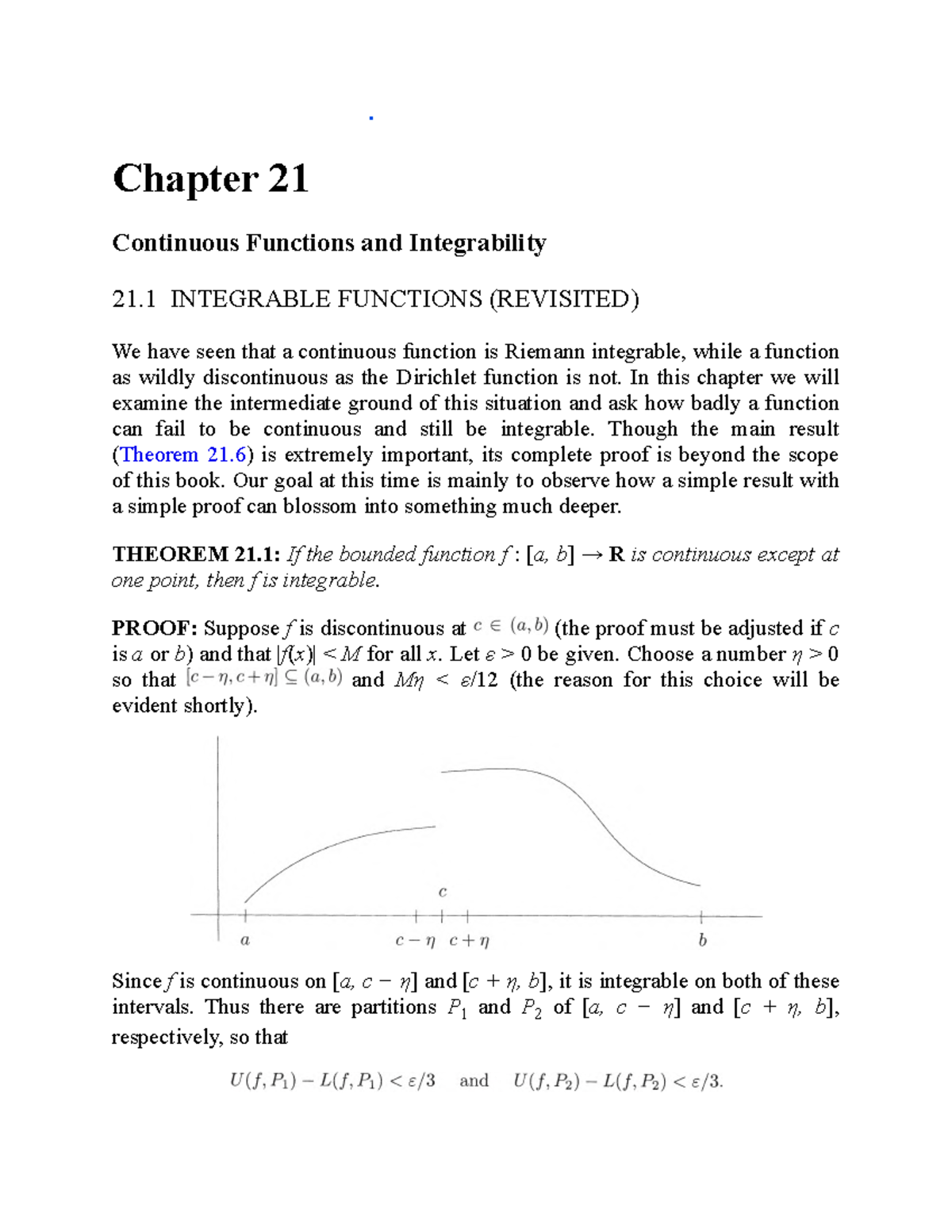 Introduction to Real Analysis 23 - Chapter 21 Continuous Functions and Integrability 21 ...