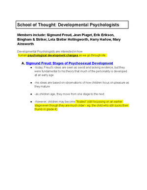 Unit 1 - Notes - What is Human Growth and Development? The study of ...