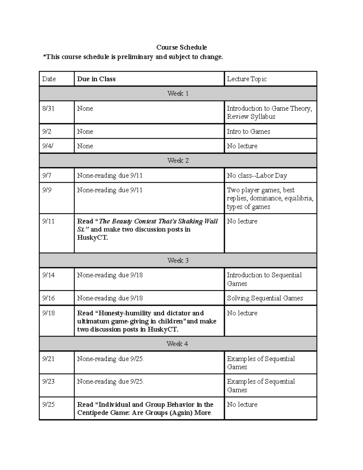 Course Schedule Fall 2020 - *Course Schedule This course schedule is ...
