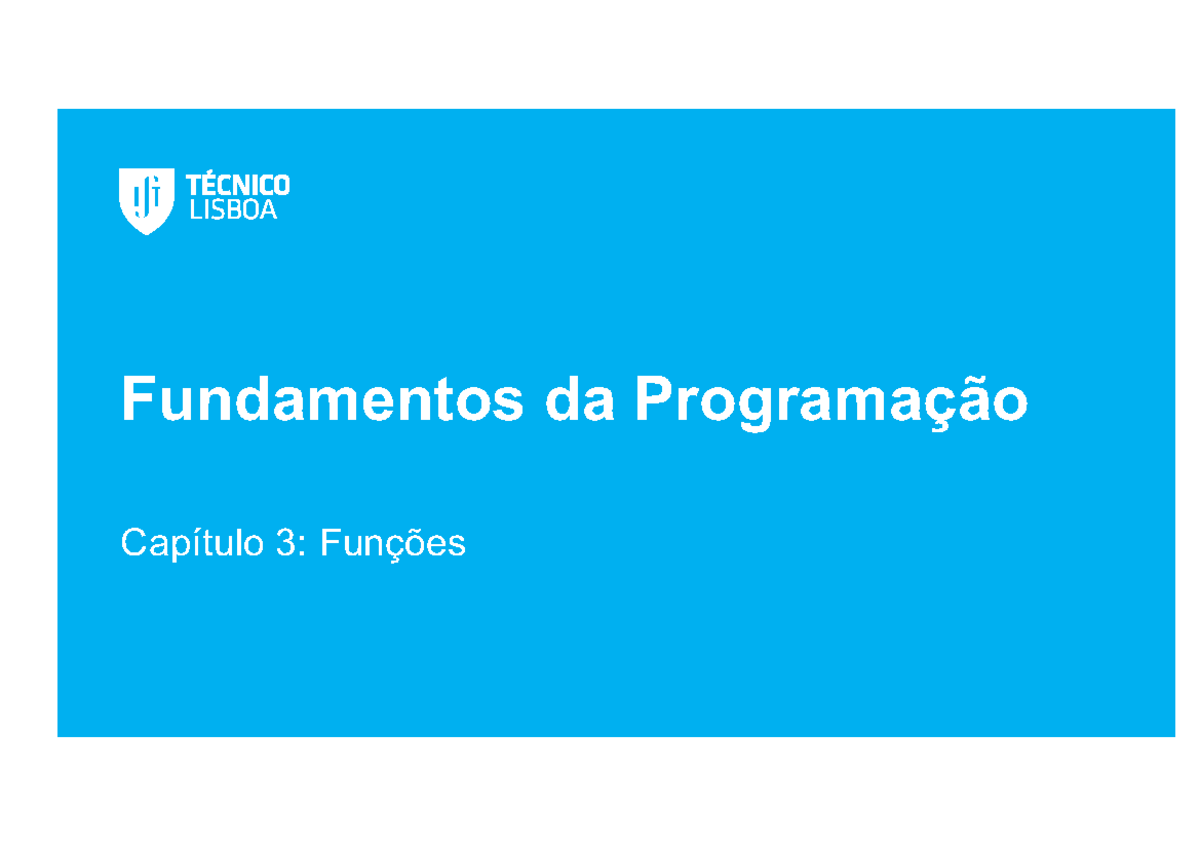 FP 20-21 Aula Teorica 5 JPM 22-10-20 - Fundamentos da Programação ...