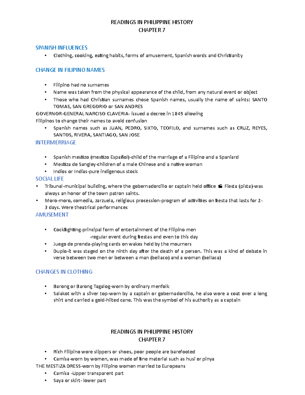 RPH- Reviewer - Reading in Philippine History - DHVSU - Studocu