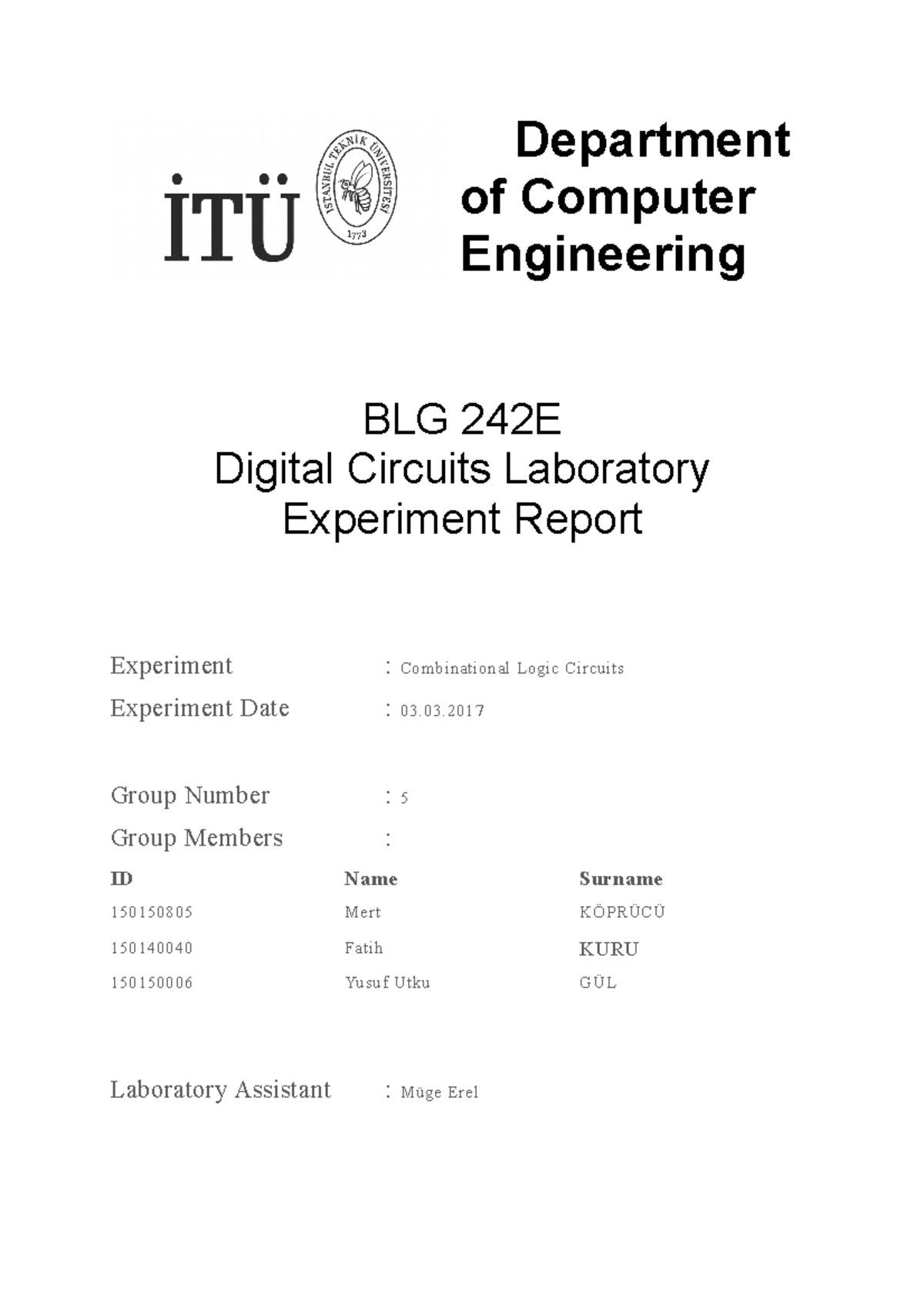 Lab3 Report Logic Lab Report Department Of Computer Engineering Blg 242e Digital Circuits 7446