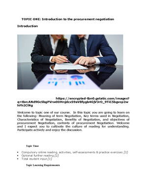 Topic TWO Elements OF Effective Negotiation - TOPIC TWO 2 ELEMENTS OF ...