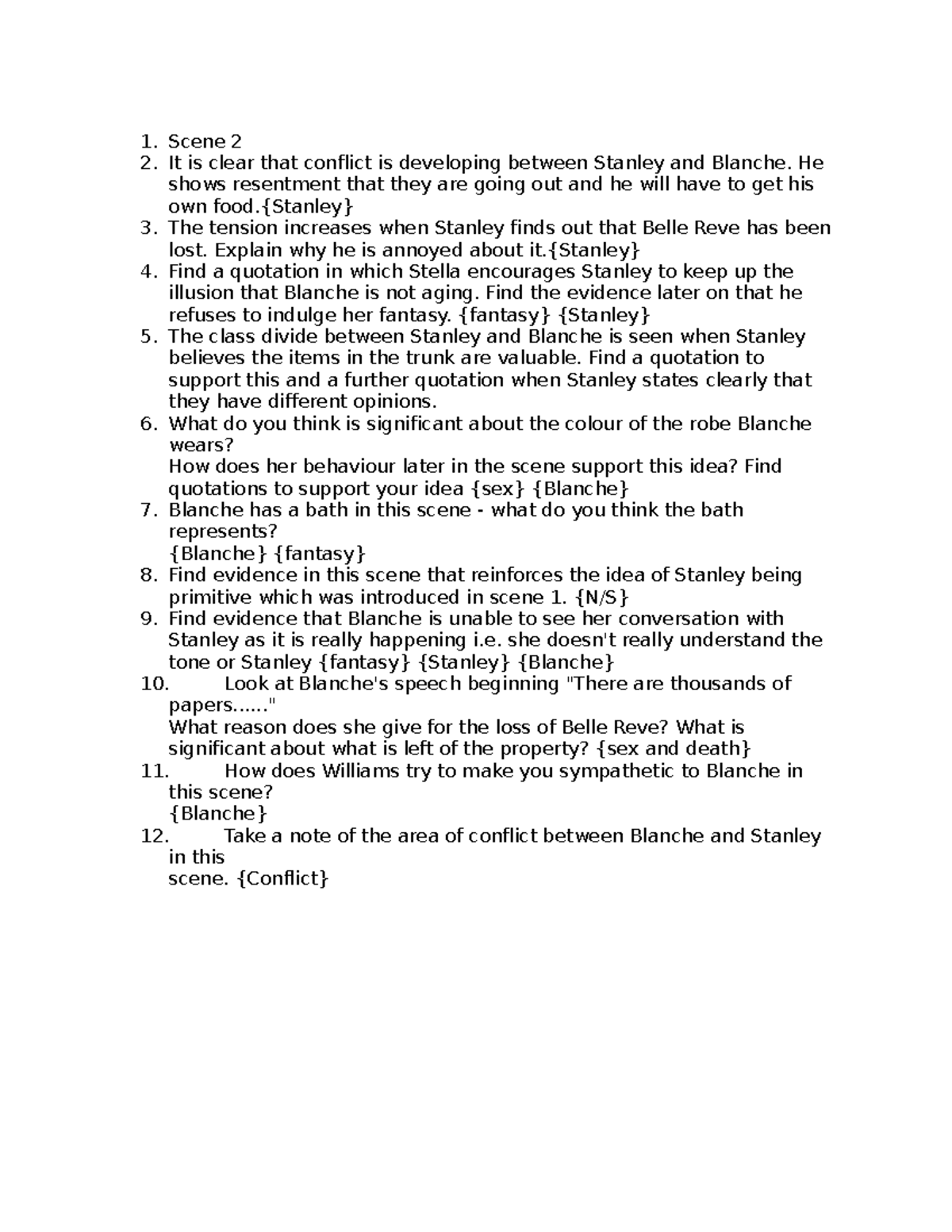 Scene 2 - A Streetcar Named Desire - Studocu