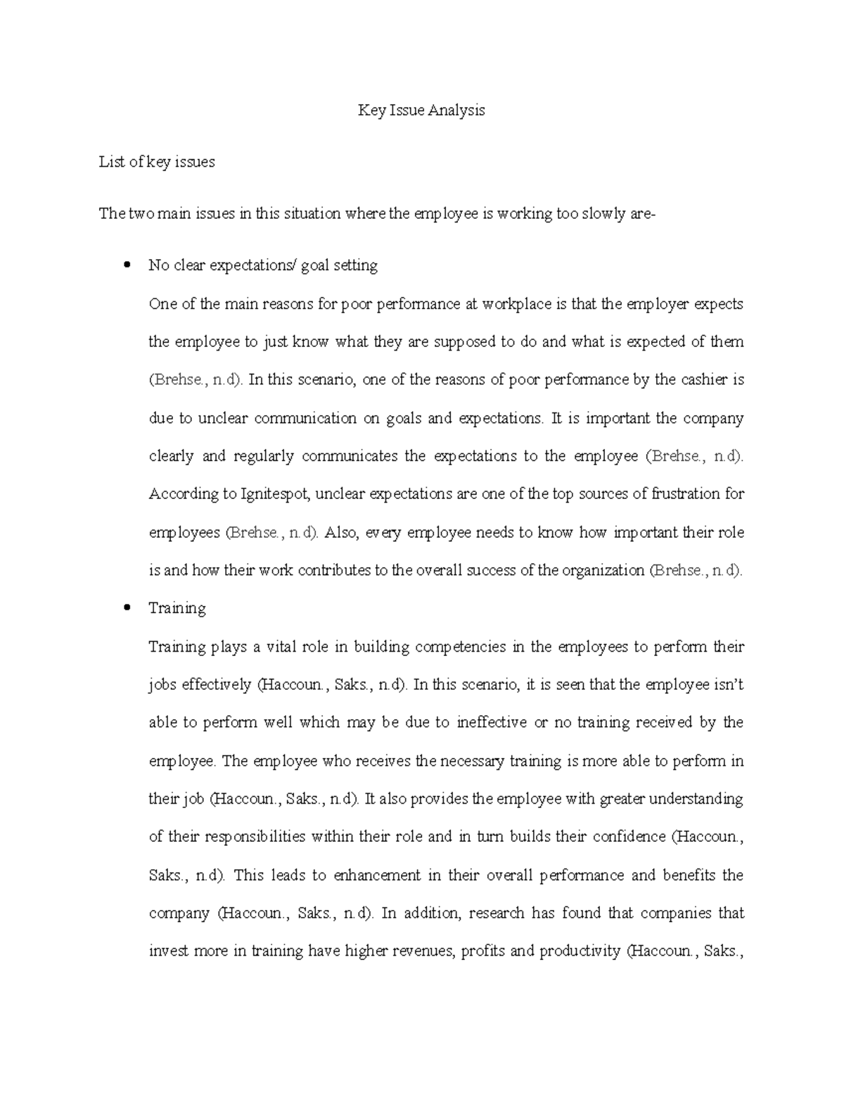 Key Issues Professor Kailey Thrower Key Issue Analysis List Of Key