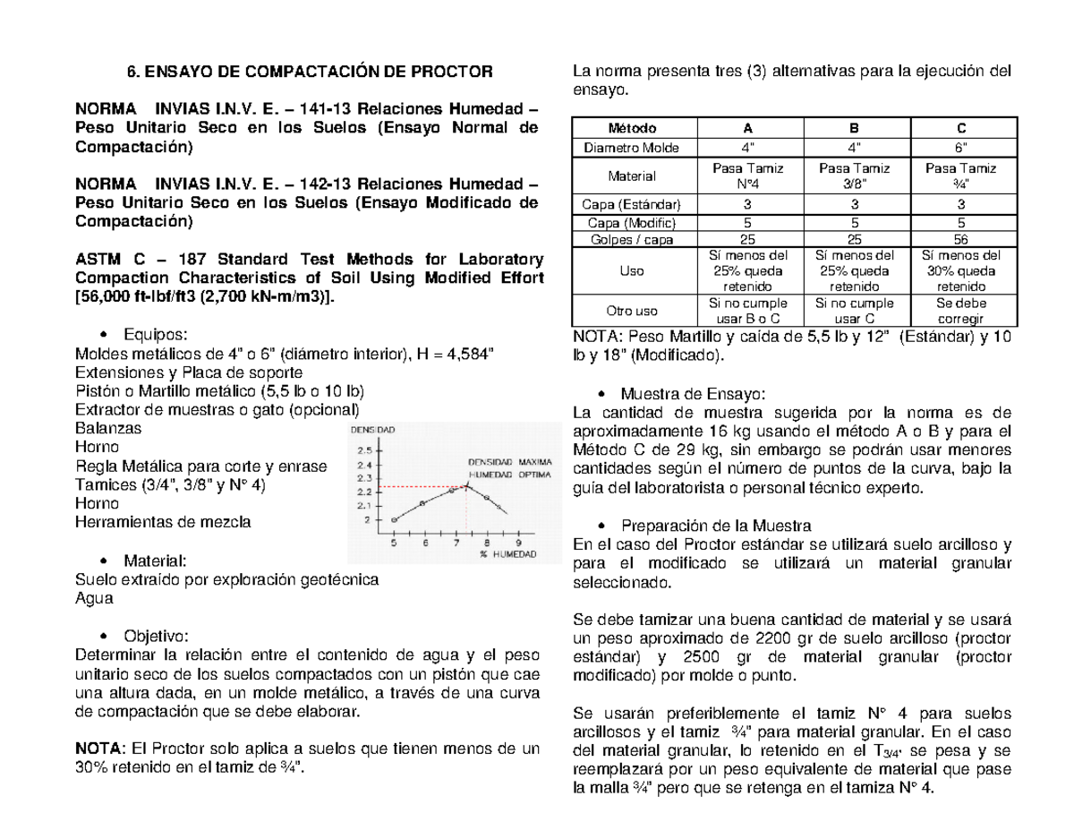 8. Guía Compactación de Suelos (proctor) - 6. ENSAYO DE COMPACTACIÓN DE ...