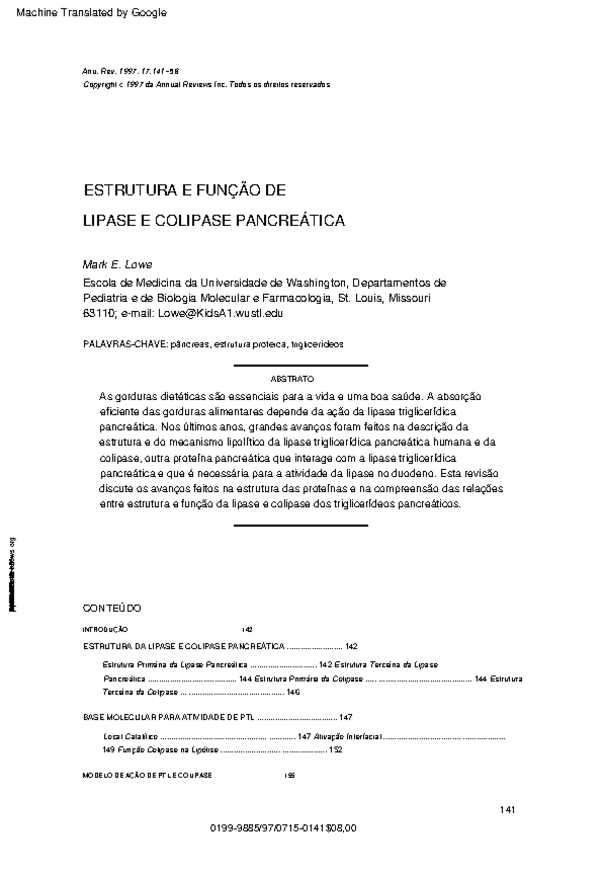 Lowe1997 - Mark E. Lowe Escola de Medicina da Universidade de ...