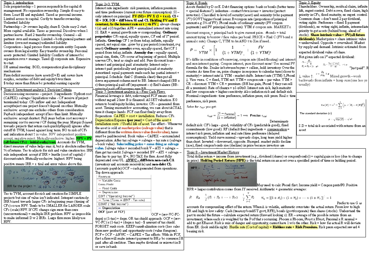 BSNS114 final exam cheat sheet - Topic 1: introduction Sole ...