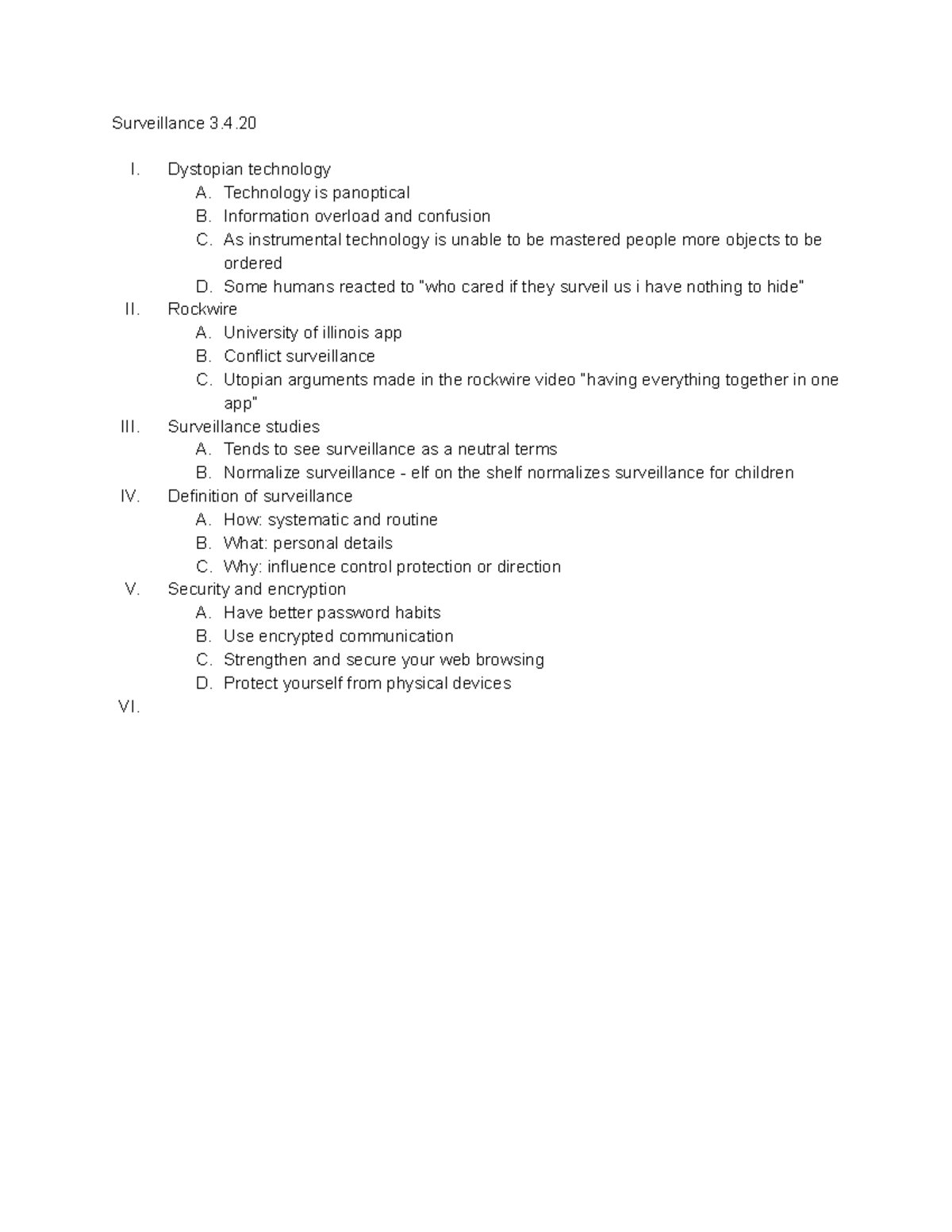 Surveillance 3 - Lecture notes for lectures covered on midterm ...
