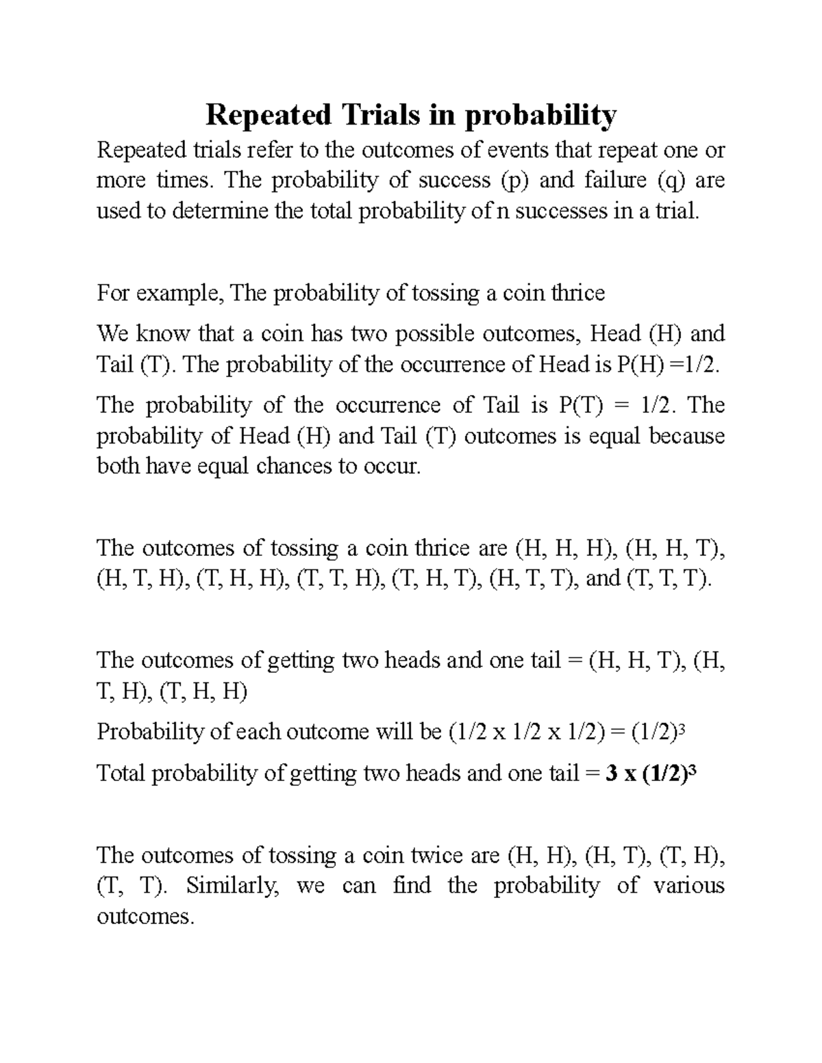 Repeats Trials and Centrality Measure - Repeated Trials in probability ...