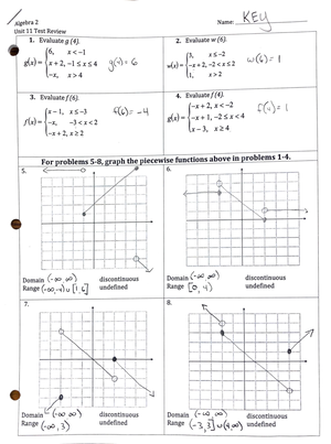 Algebra 2 unite 7 review notes - Studocu
