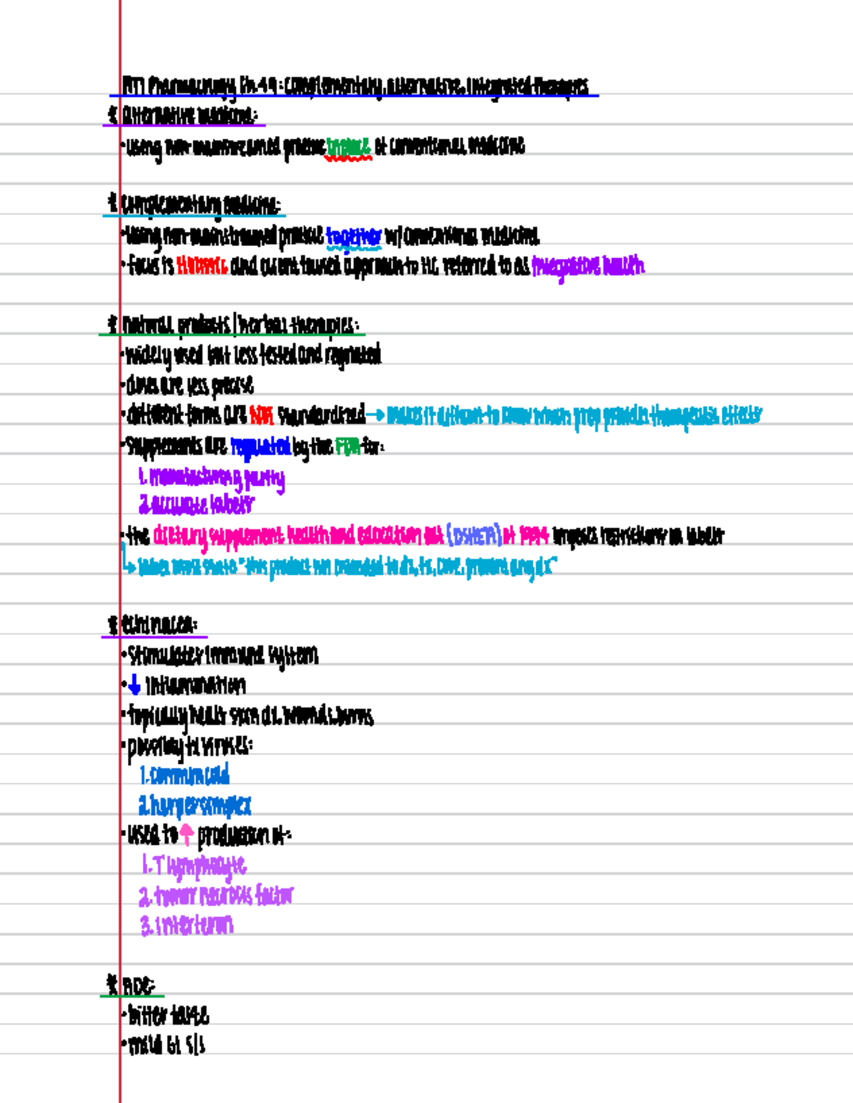 Herbs - notes - All Pharmacology Ch. 49 : complementary , alternative ...
