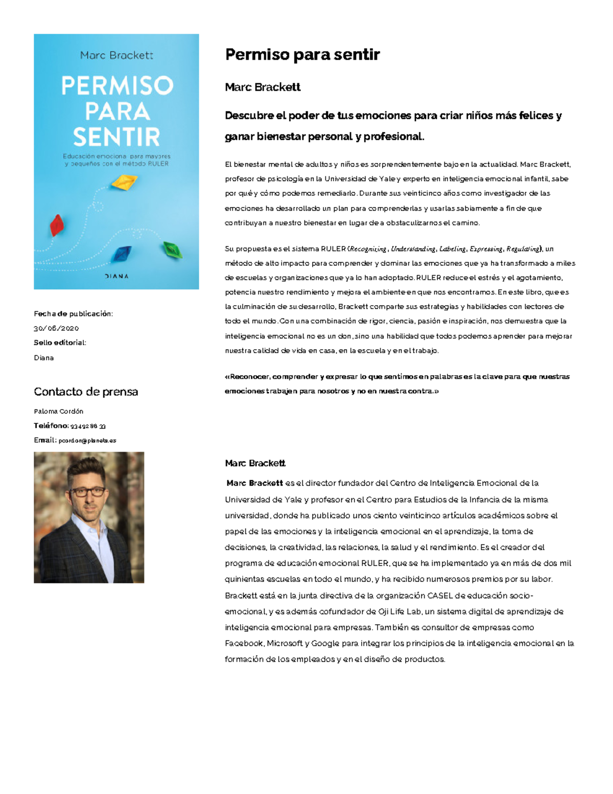 Permiso-para-sentir - ... - Fecha de publicación : 30/06/ Sello ...