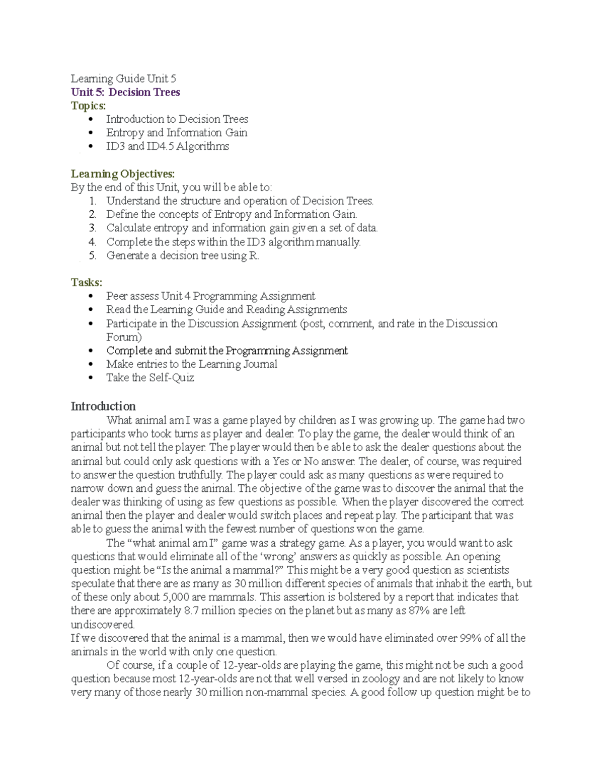 Learning Guide Unit 5 - Understand the structure and operation of ...