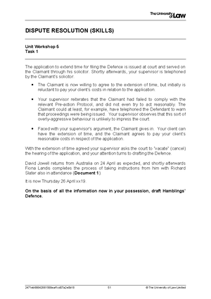 2324 dis ws05 ce02 task01 partial defence - DISPUTE RESOLUTION (SKILLS ...
