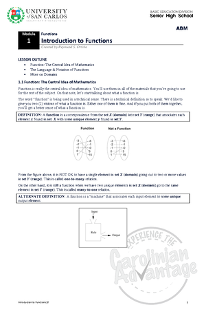 1.2 Function and Its Graph - Module 2: Function and Its Graph Learning ...