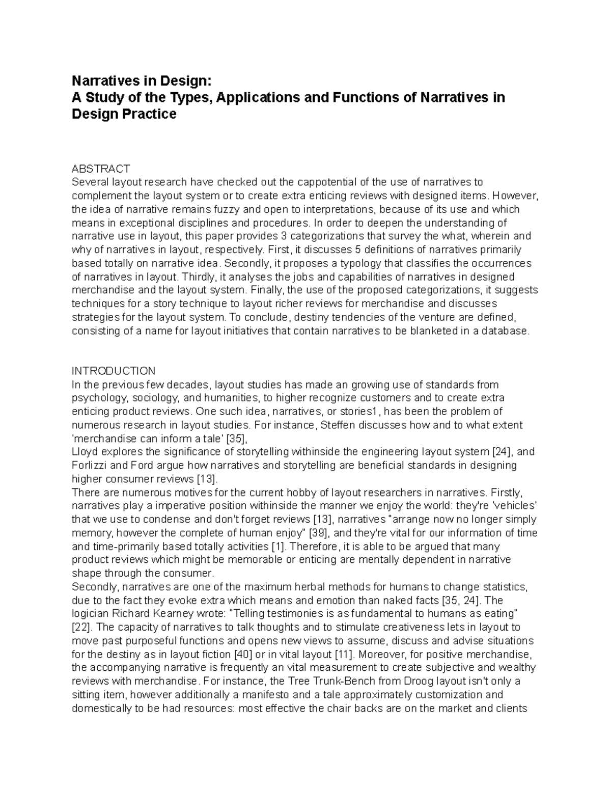 Narratives in Design A Study of the Types, Applications and Functions ...