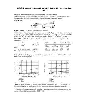 10.302 Transport Processes Practice Problem Set 8 with Solutions Part 3 ...