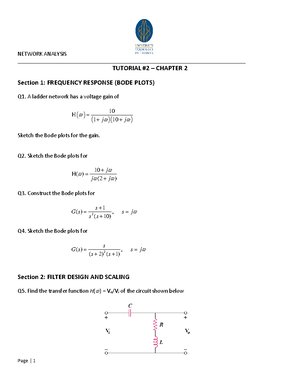 Tutorial 3 - Chapter 3 Network Analysis Question - - Studocu