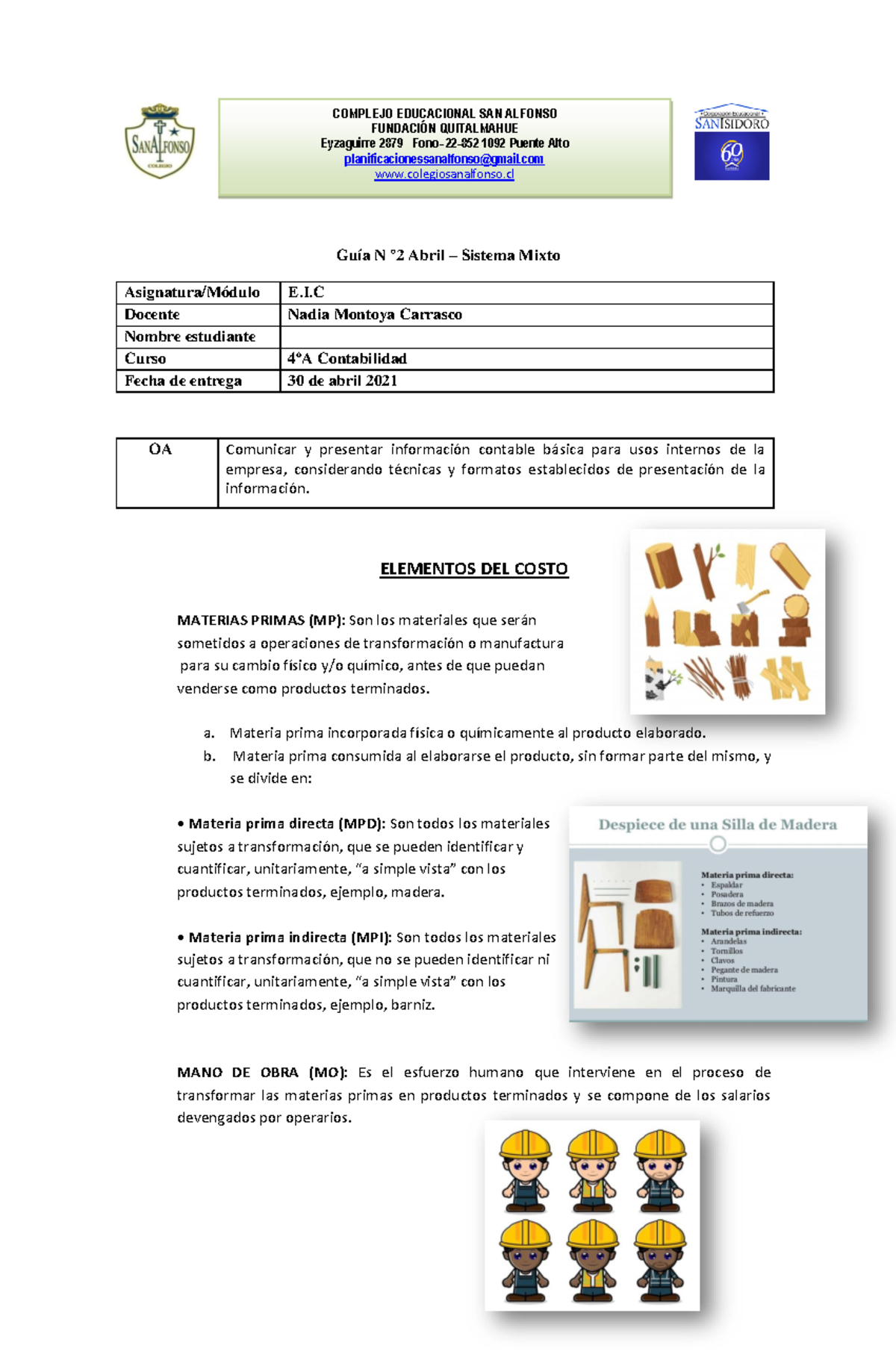 Materias Primas definicion y clasificacion - Guía N °2 Abril – Sistema ...