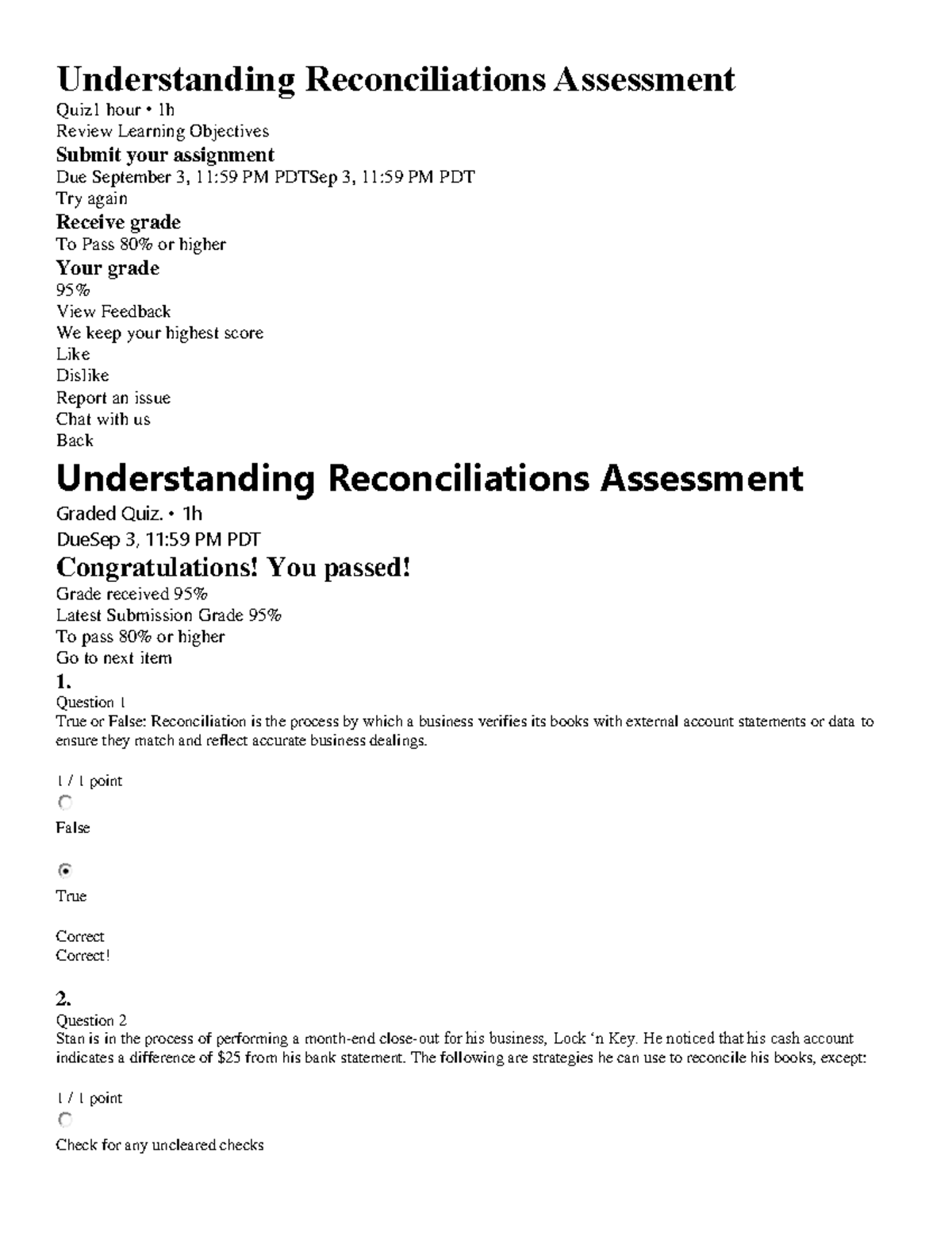 Understanding Reconciliation Assessment-Coursera-Financial Analysis ...