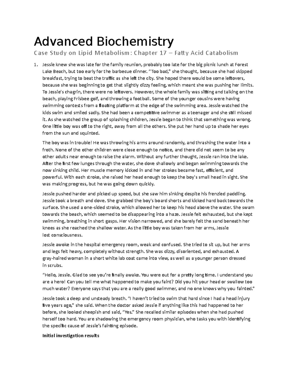 [Sapling] Ch 17 Case Study - A Day at the Beach-Lipid Metabolism ...