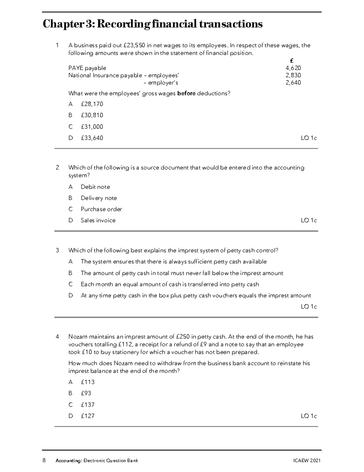 Chapter 3 - NLKT chuong 3 - 8 Accounting: Electronic Question Bank ...