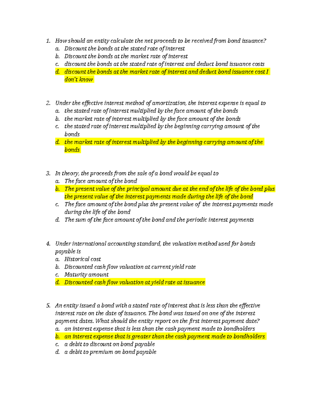 7TH EXAM Answer KEY 10 - How should an entity calculate the net ...