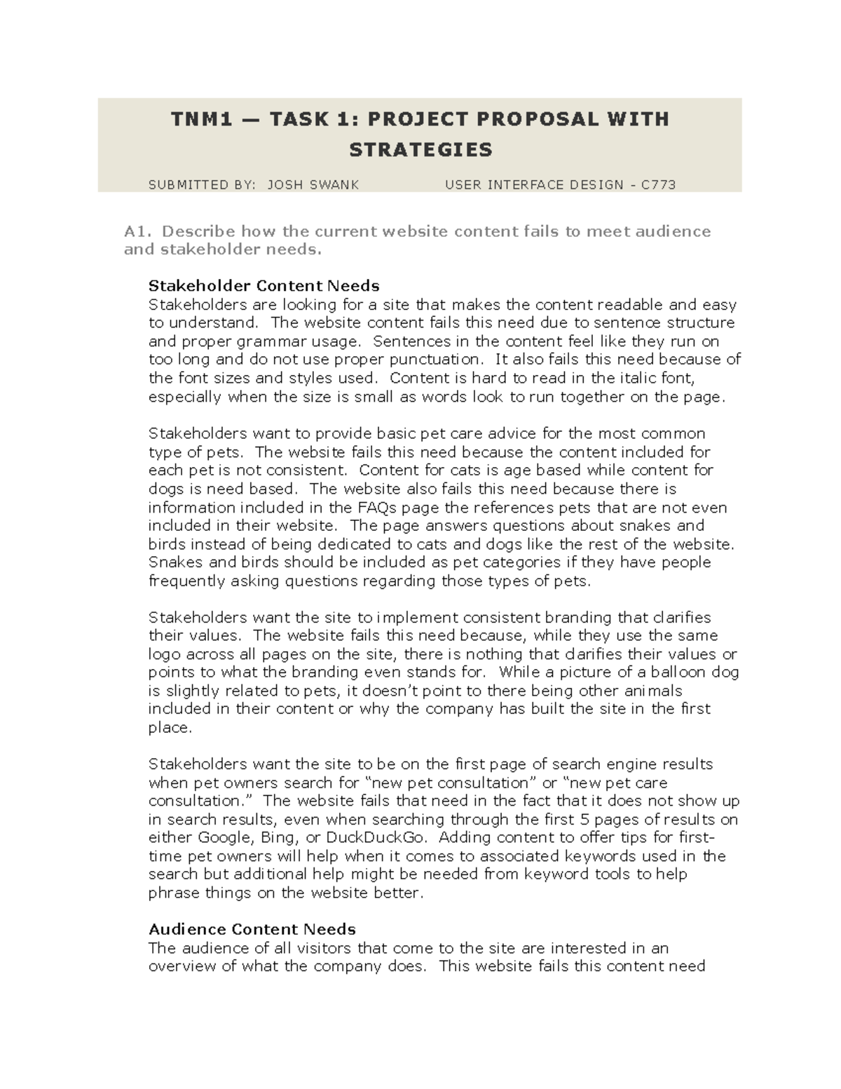 User Interface Design (TNM1) Task 1 - TNM1 — TASK 1: PROJECT PROPOSAL ...