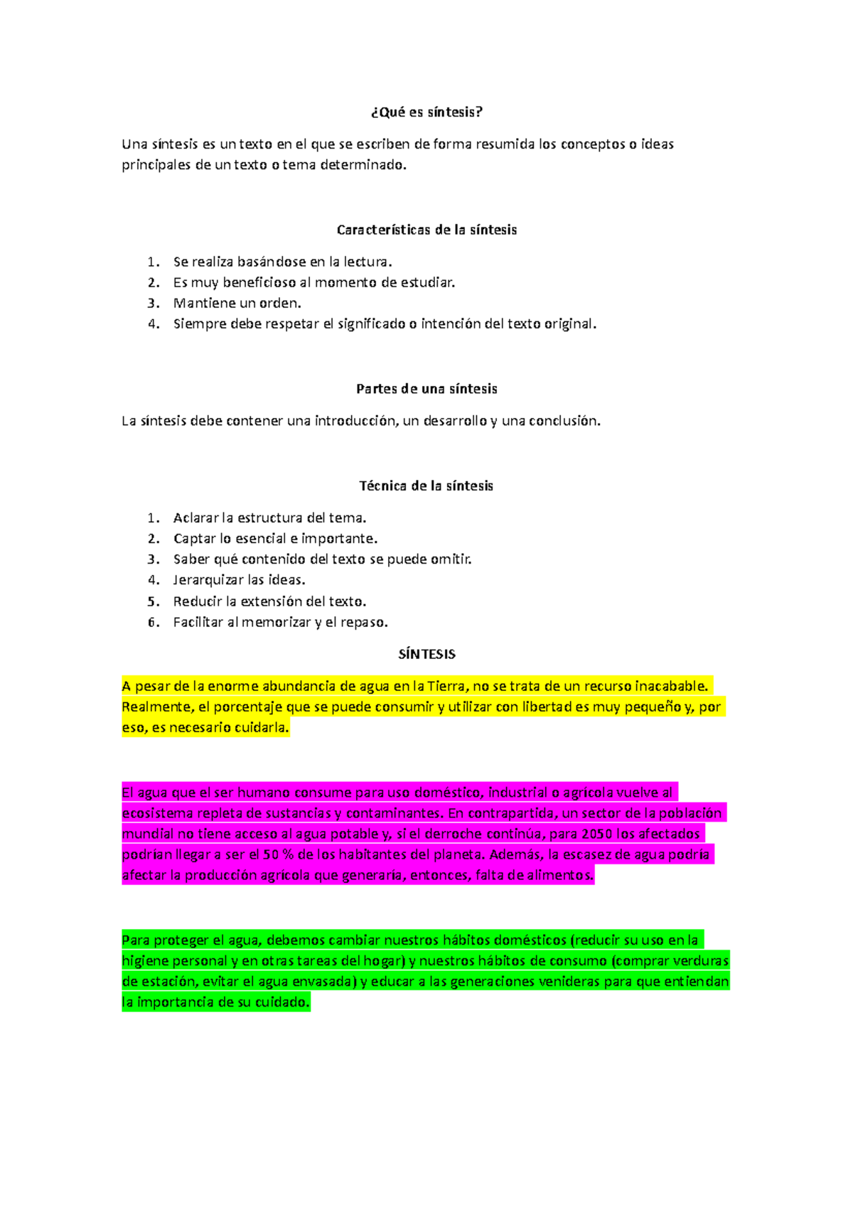Síntesis - fgdf - ¿Qué es síntesis? Una síntesis es un texto en el que ...