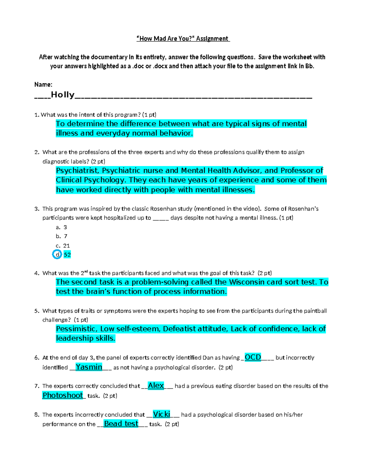 How Mad Are You SU 15 revision - “How Mad Are You?” Assignment After ...