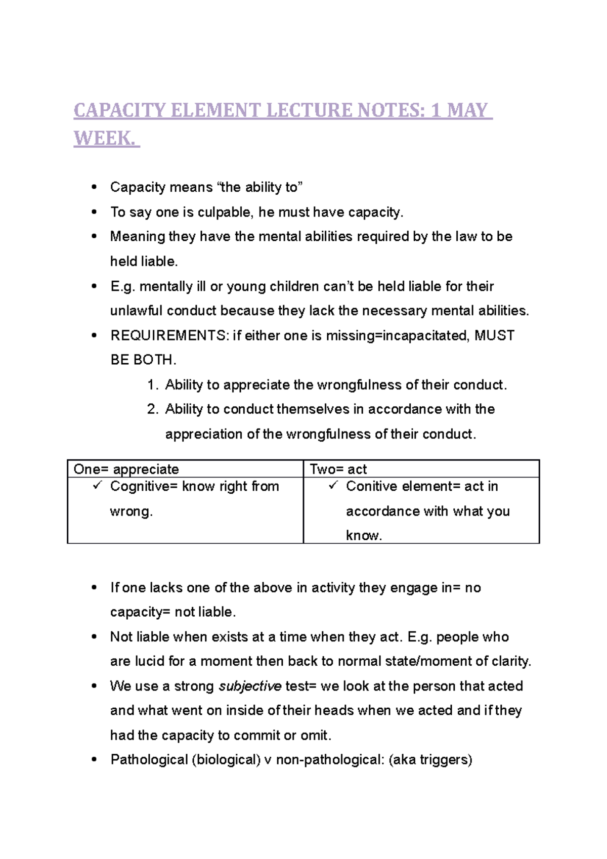 Capacity Element Lecture Notes PBL - CAPACITY ELEMENT LECTURE NOTES: 1 ...