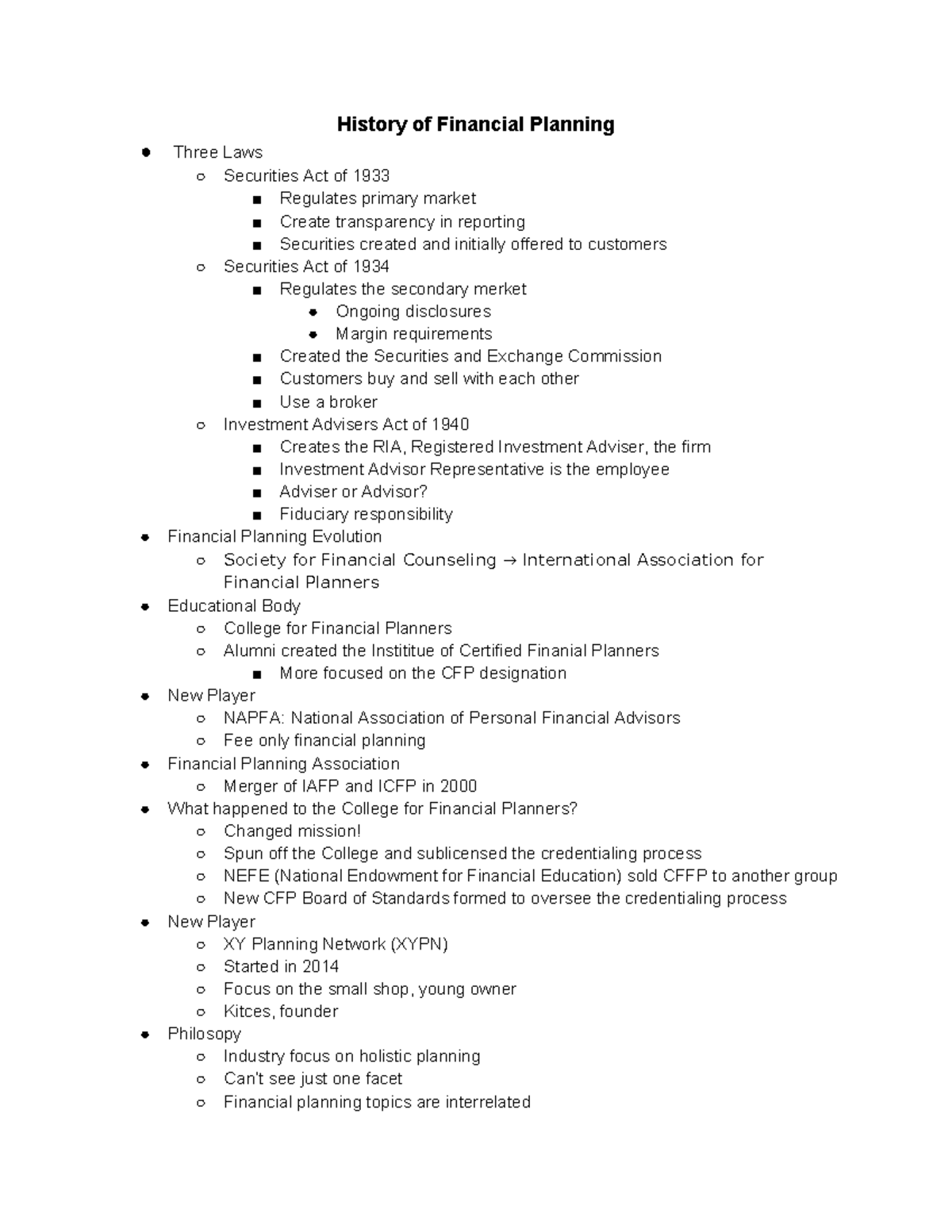 9 04 2024 - History of Financial Planning - History of Financial ...