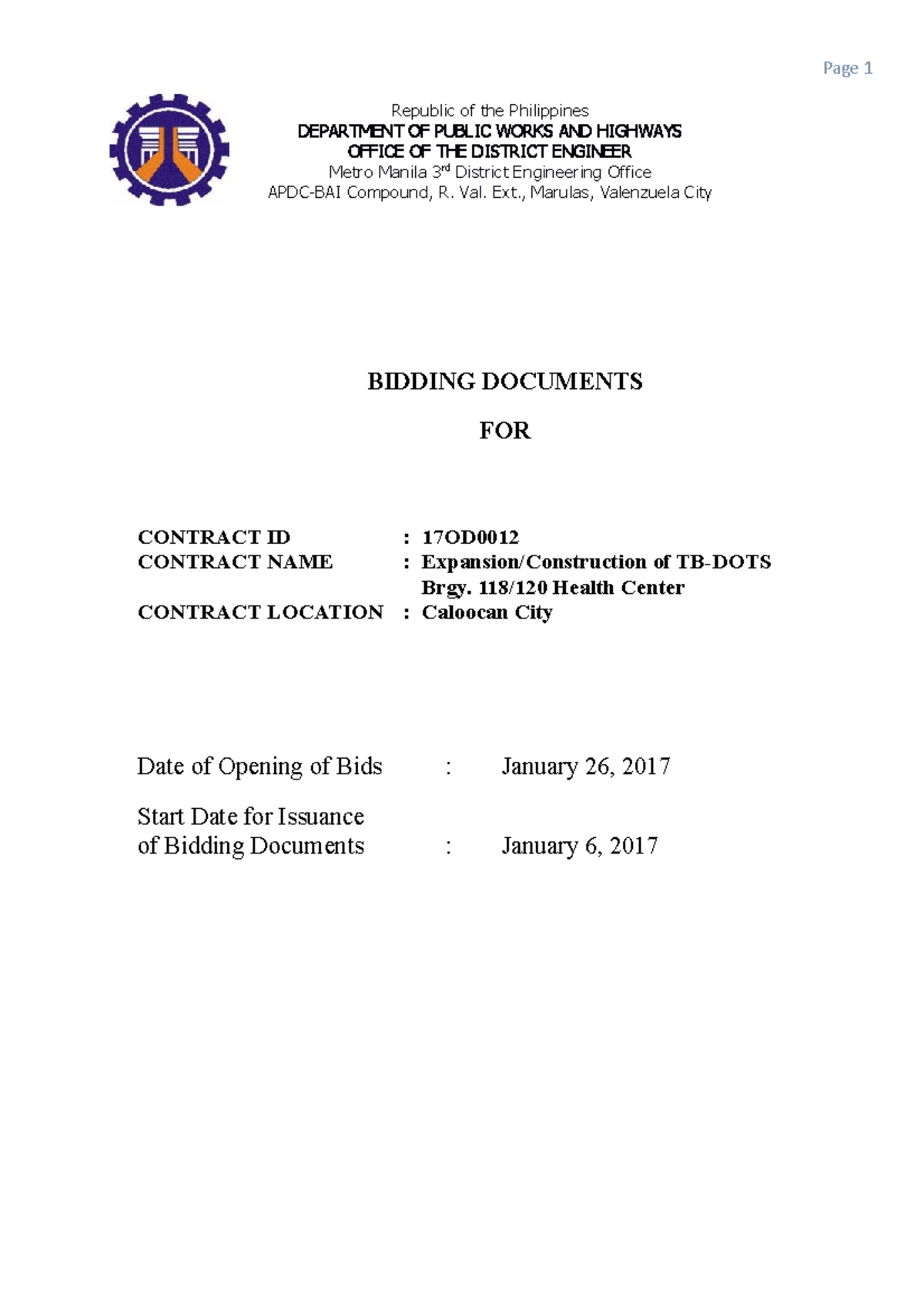BDocs 12 - BOOK - Republic of the Philippines DEPARTMENT OF PUBLIC ...