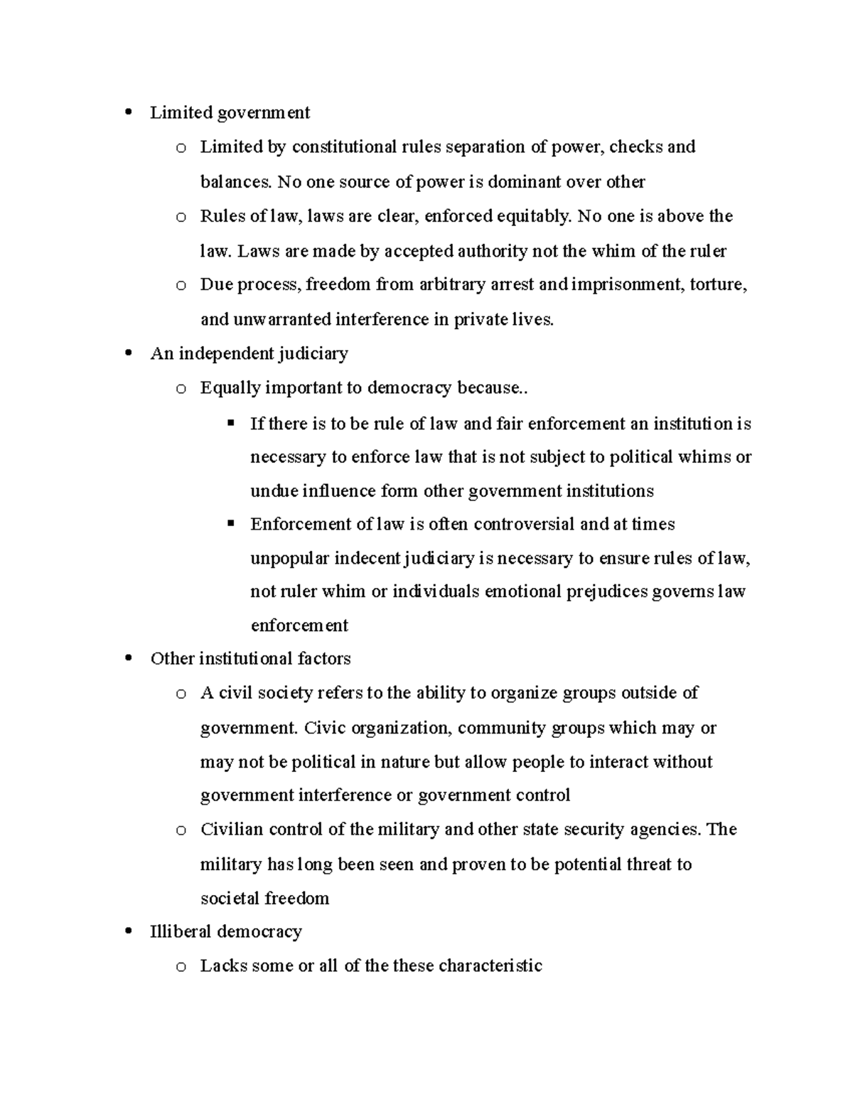 Gov notes 5 - Types of governments forms Democracy, illiberal, liberal ...