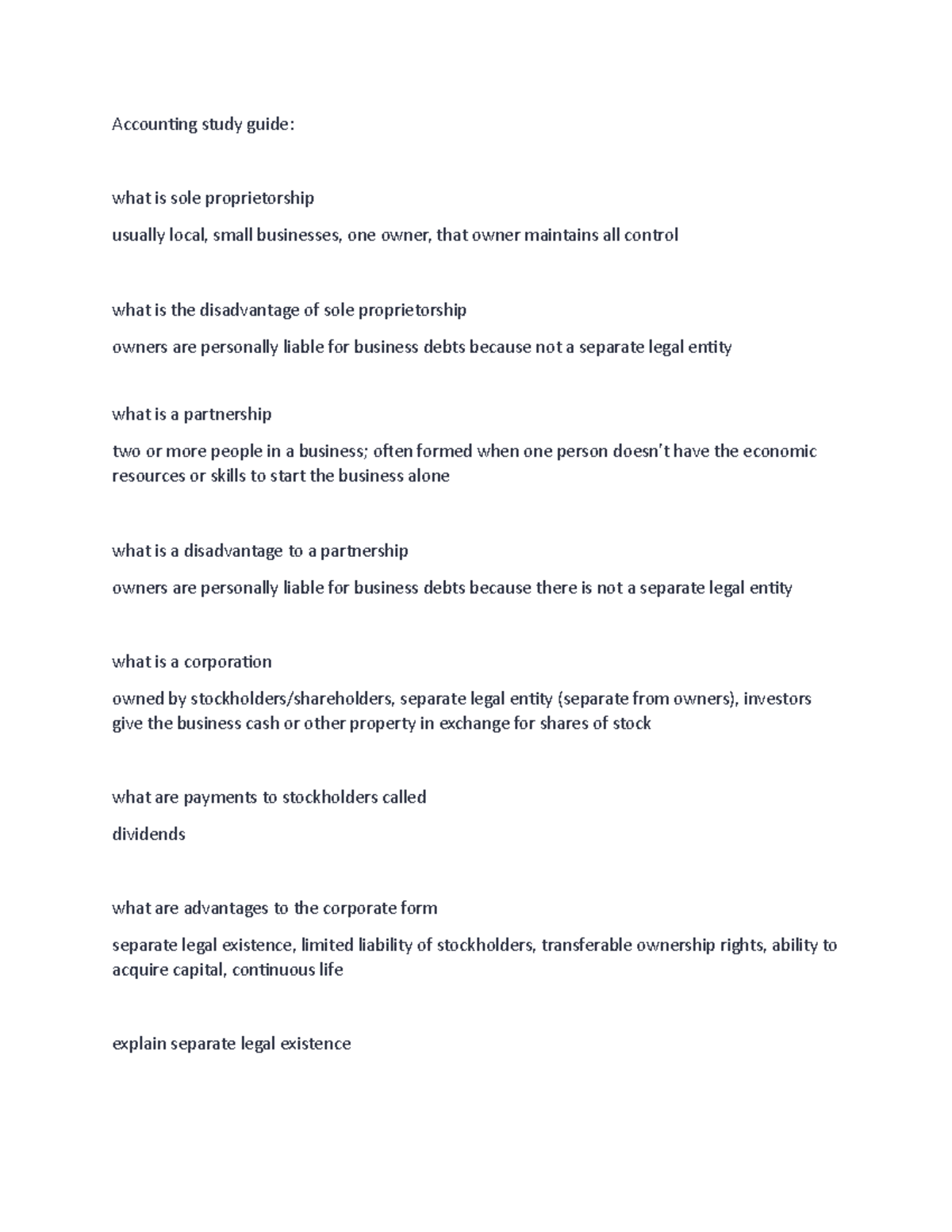 Document 32 - accounting 200 study guide for test 1 - Accounting study ...