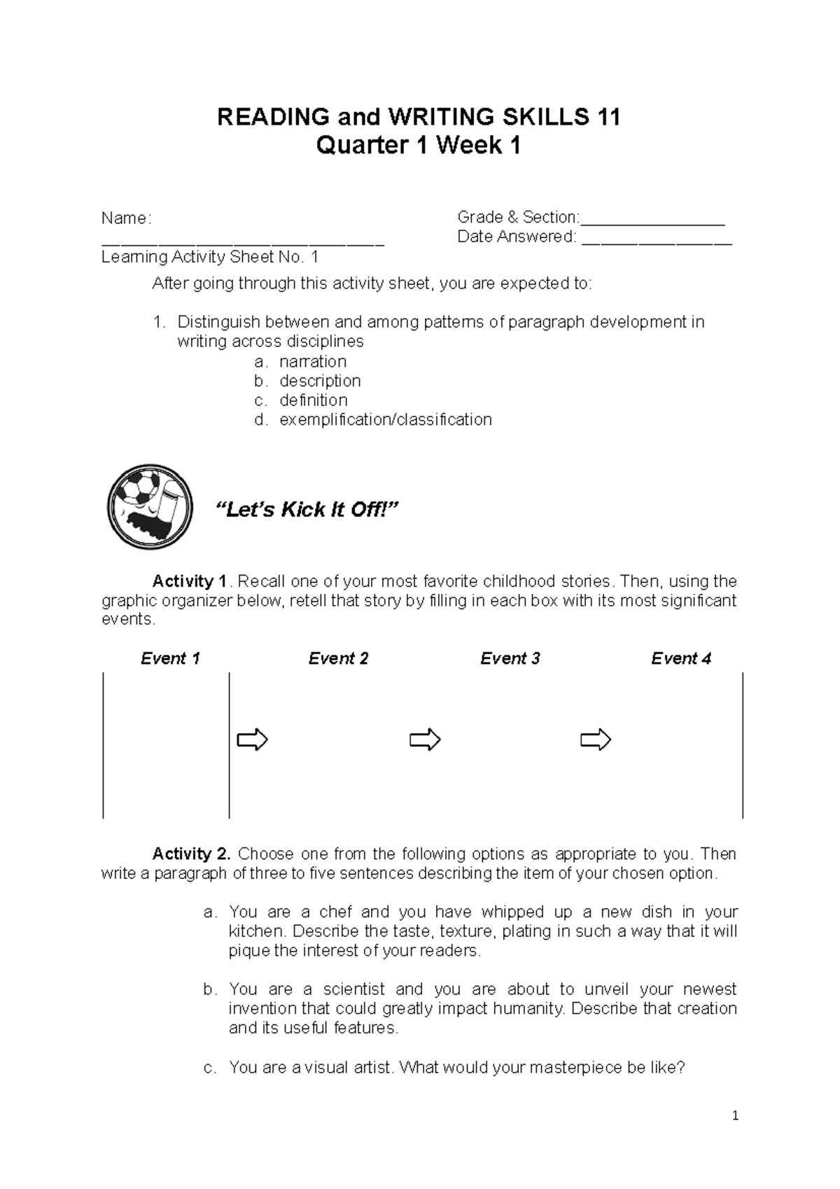 Local media 1825578578269452420 - READING and WRITING SKILLS 11 Quarter ...