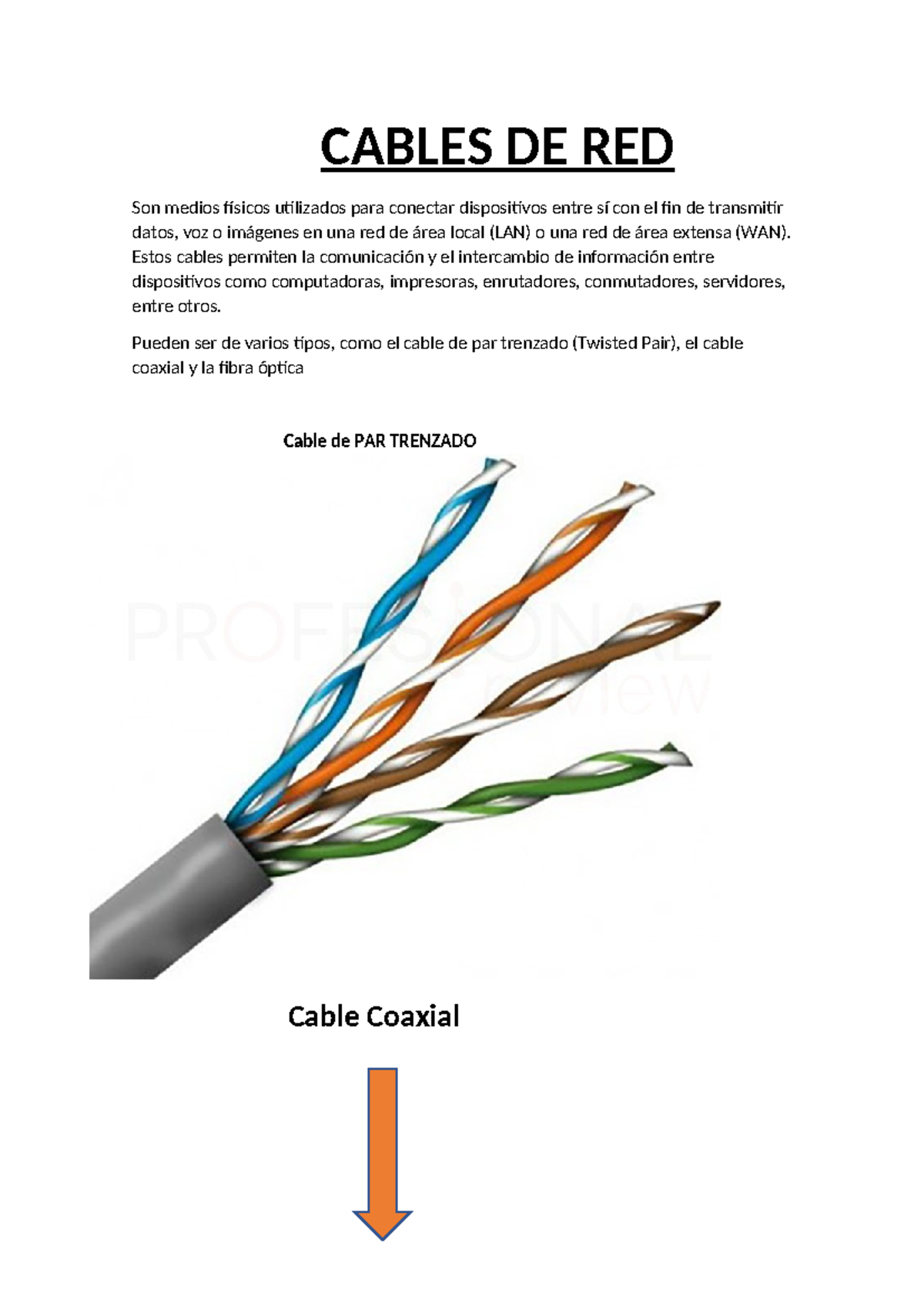 Cables DE RED y sus tipos - CABLES DE RED Son medios físicos utilizados ...