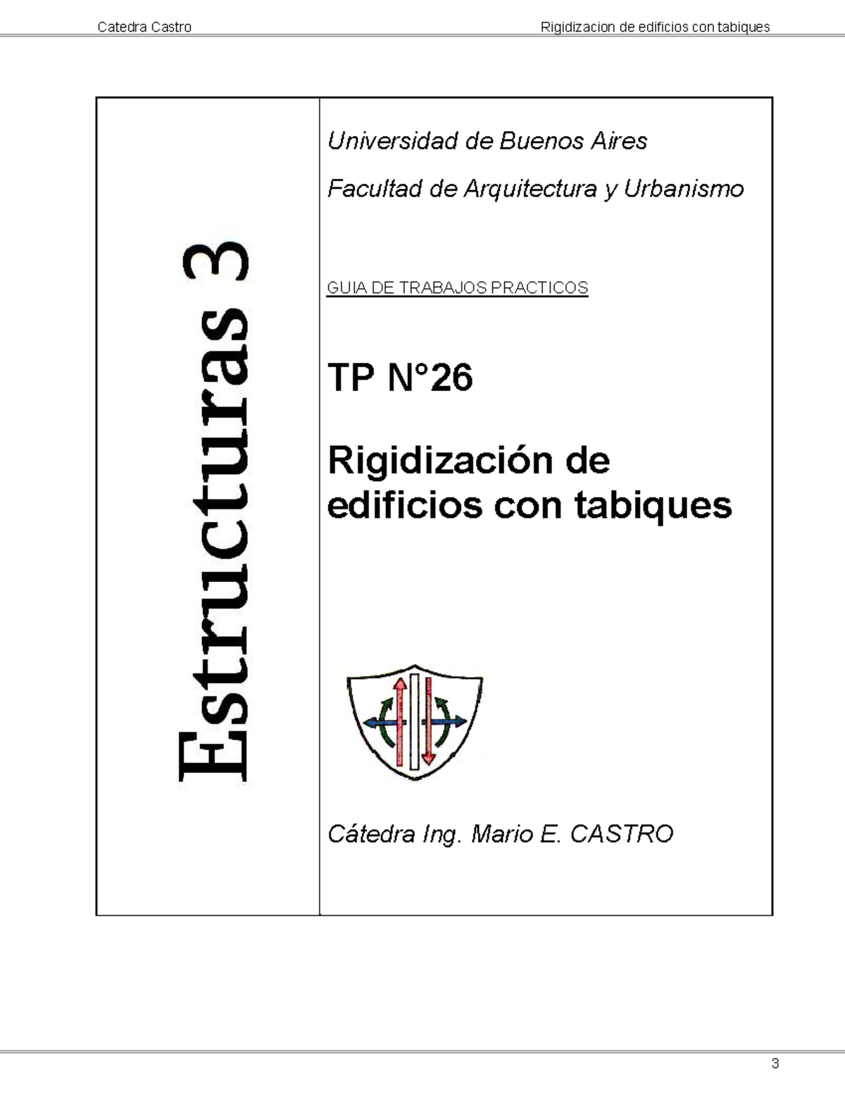 E3 - GUIA TP 26 - Tabiques - 2021 - Catedra Castro Rigidizacion de ...