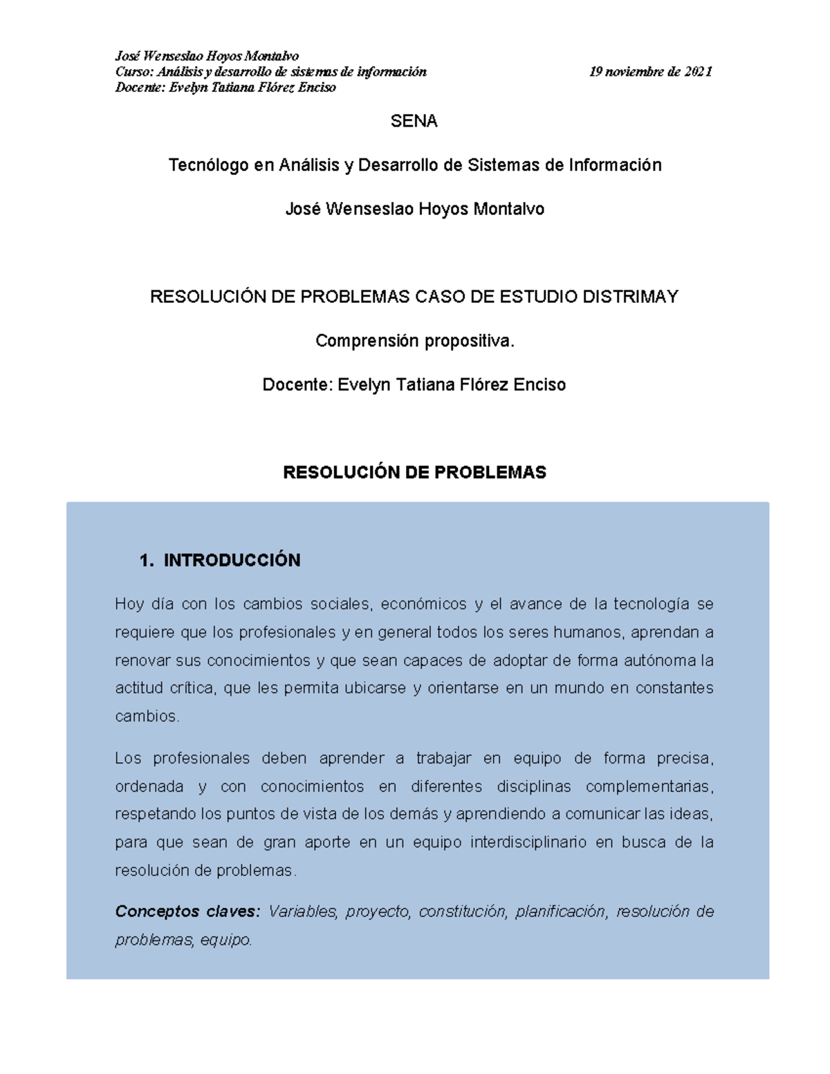 IE AP04 AA5 EV08 Caso estudio Distrimay - Curso: Análisis y desarrollo de sistemas de ...
