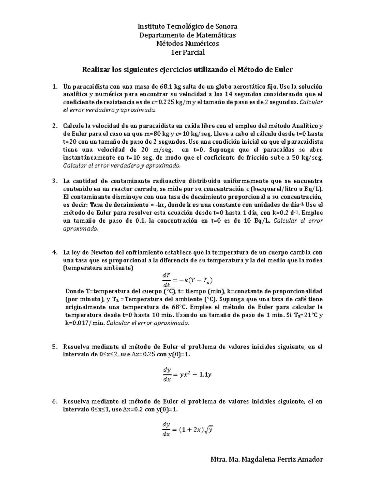 Repaso 1ra Unidad 2023 - .... sabe - Instituto Tecnológico de Sonora ...