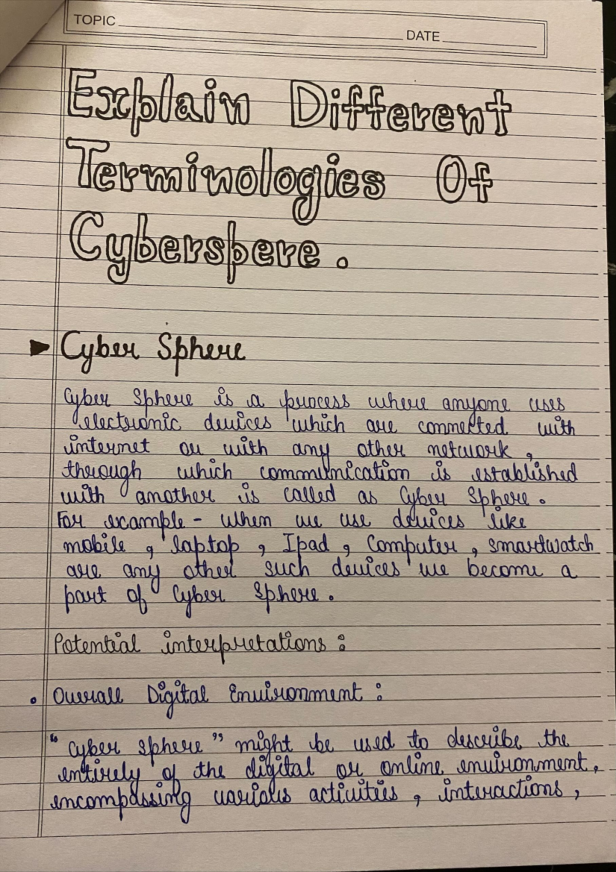 Cyber Sphere and Security (SEC) - Ba Honours History - Studocu