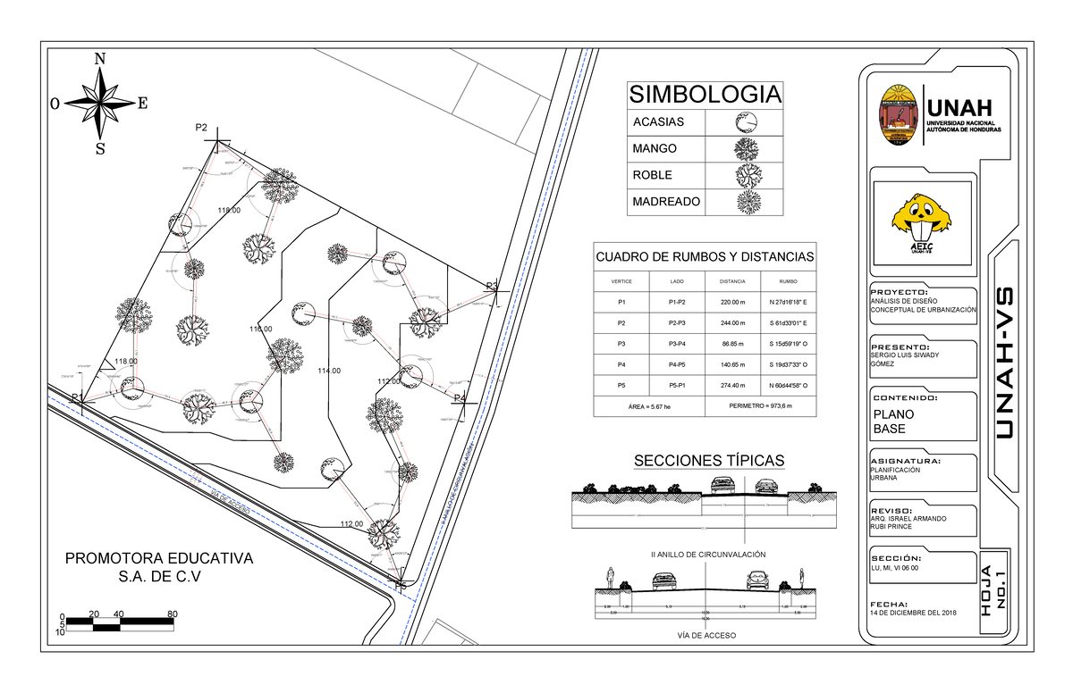 Plano base - 118. 118. 116. 114. 112. 112. P P P P P 47d14'59" 146d59 ...