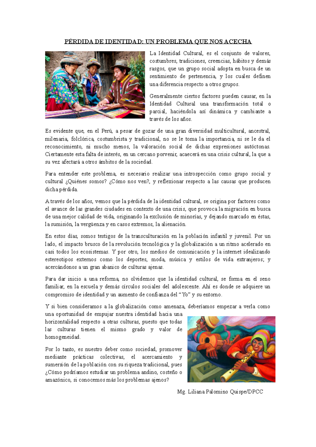 Pérdida DE Identidad - PÉRDIDA DE IDENTIDAD: UN PROBLEMA QUE NOS ACECHA ...