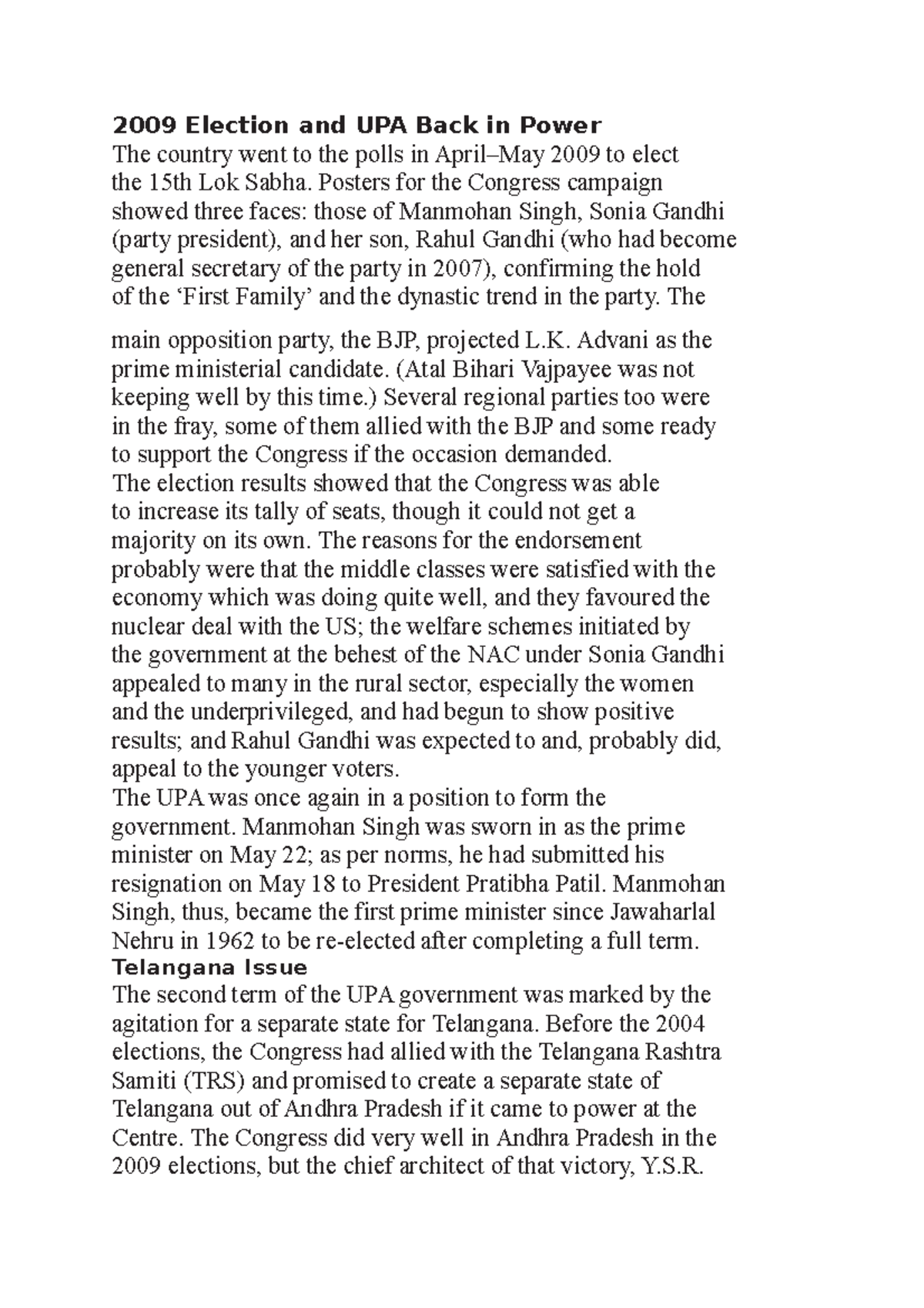 2009 Election and UPA Back in Power - Posters for the Congress campaign ...