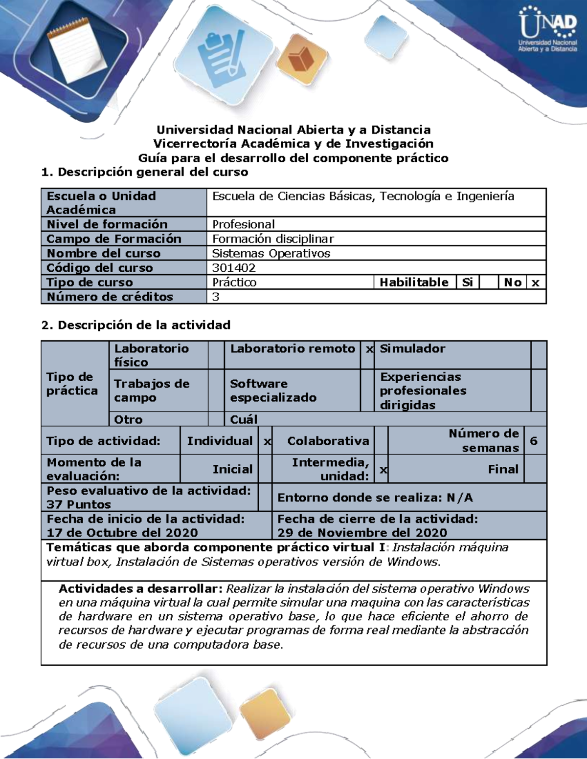 Guía para el dearrollo del componente práctico virtual (16-04 ...
