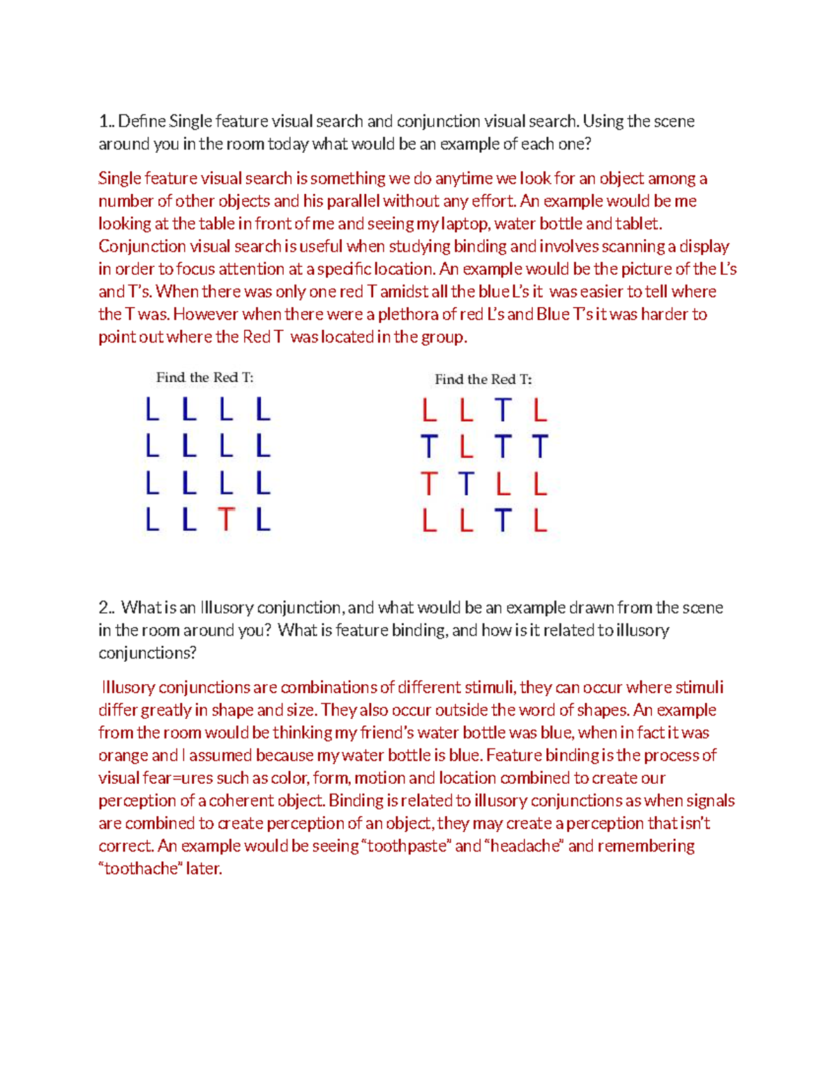 Module 8 project - 1.. Define Single feature visual search and ...