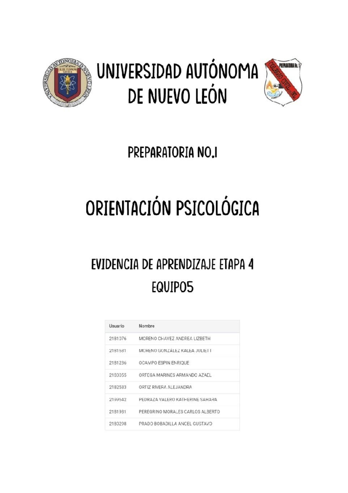 Equipo 5 EV4 OP - bien - Orientación II - Studocu