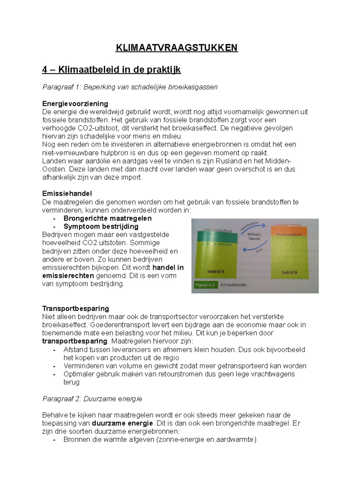 Aardrijkskunde Samenvatting Hoofdstuk 1-3 - KLIMAATVRAAGSTUKKEN 4 ...