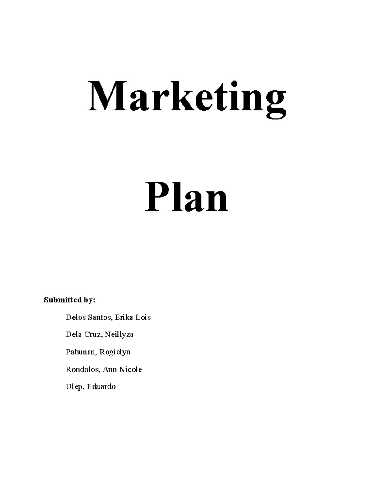 Sample Marketing Plan - Business startup guides - Marketing Plan ...